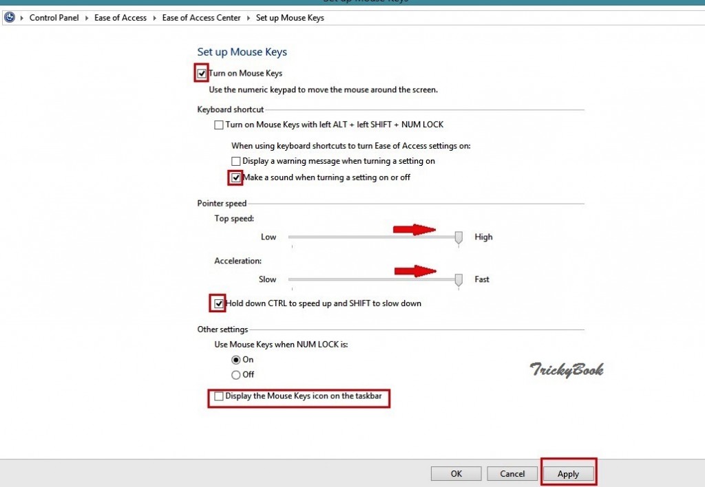 How to use keyboard as mouse in windows - TrickyBook